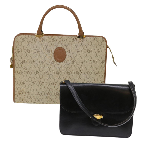 Dior | Bags | Christian Dior Honeycomb Canvas Shoulder Bag Leather 2set ...